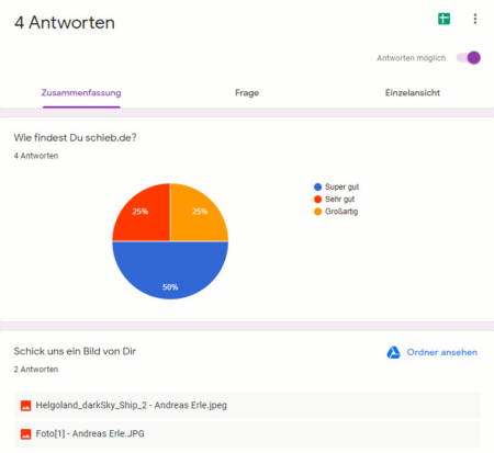 Senden und Auswerten von Umfragen in Google Docs - schieb.de